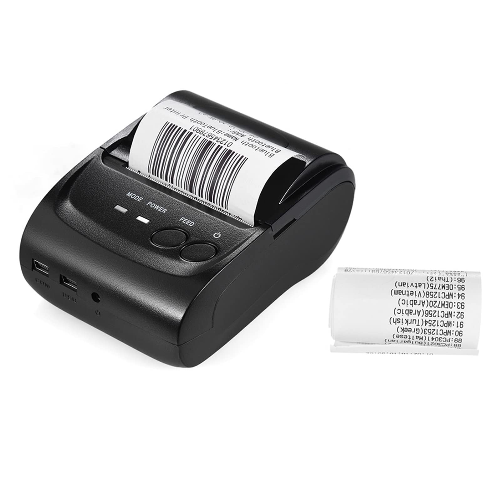BUZHI Wireless Printer for iPhone, POS-5802DD Mini Portable Wireless USB Thermal Printer Receipt Ticket POS Printing for iOS Android Windows