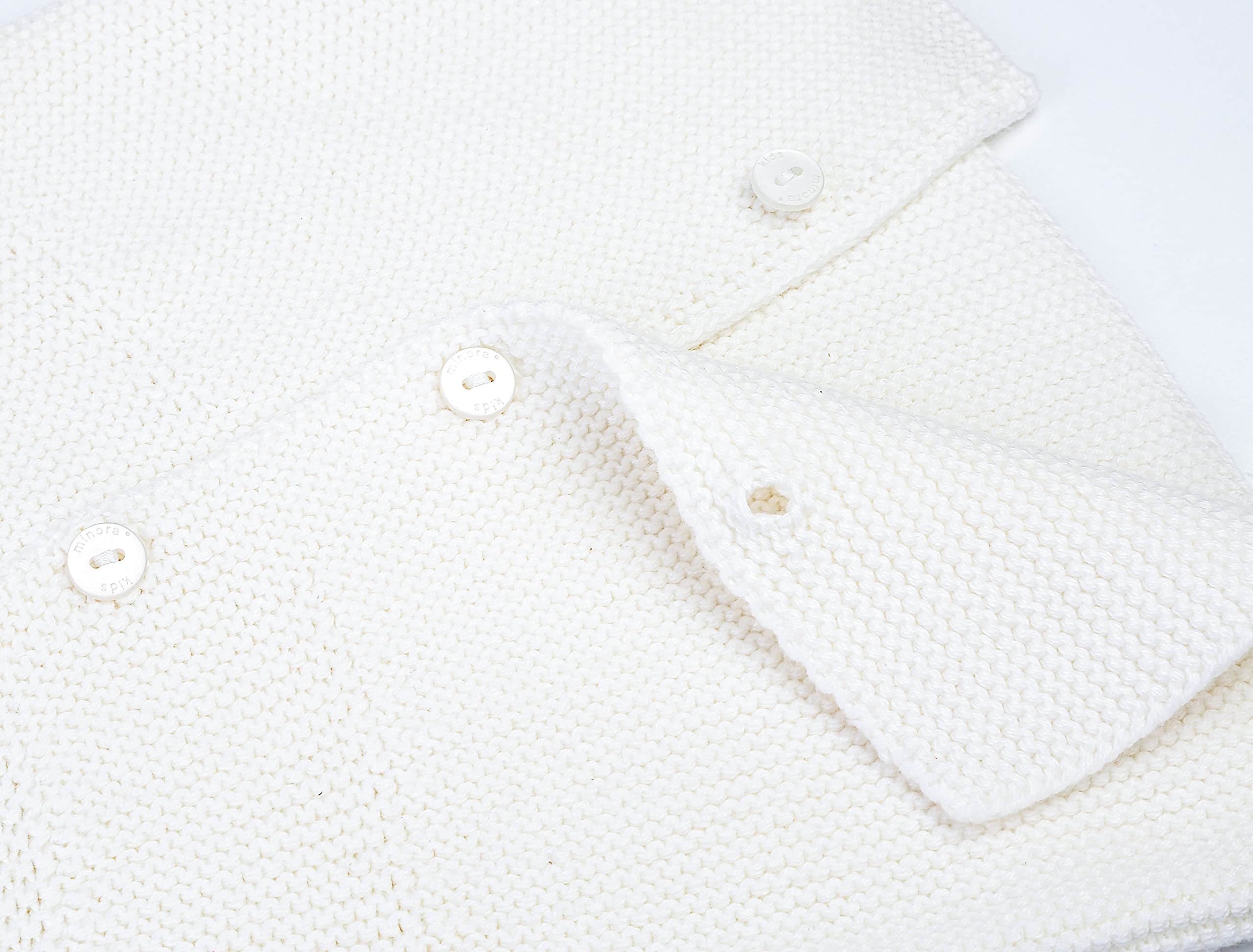 Lilax Baby Girl Knit Sweater Long Sleeve Cardigan (6-9 Months, White)