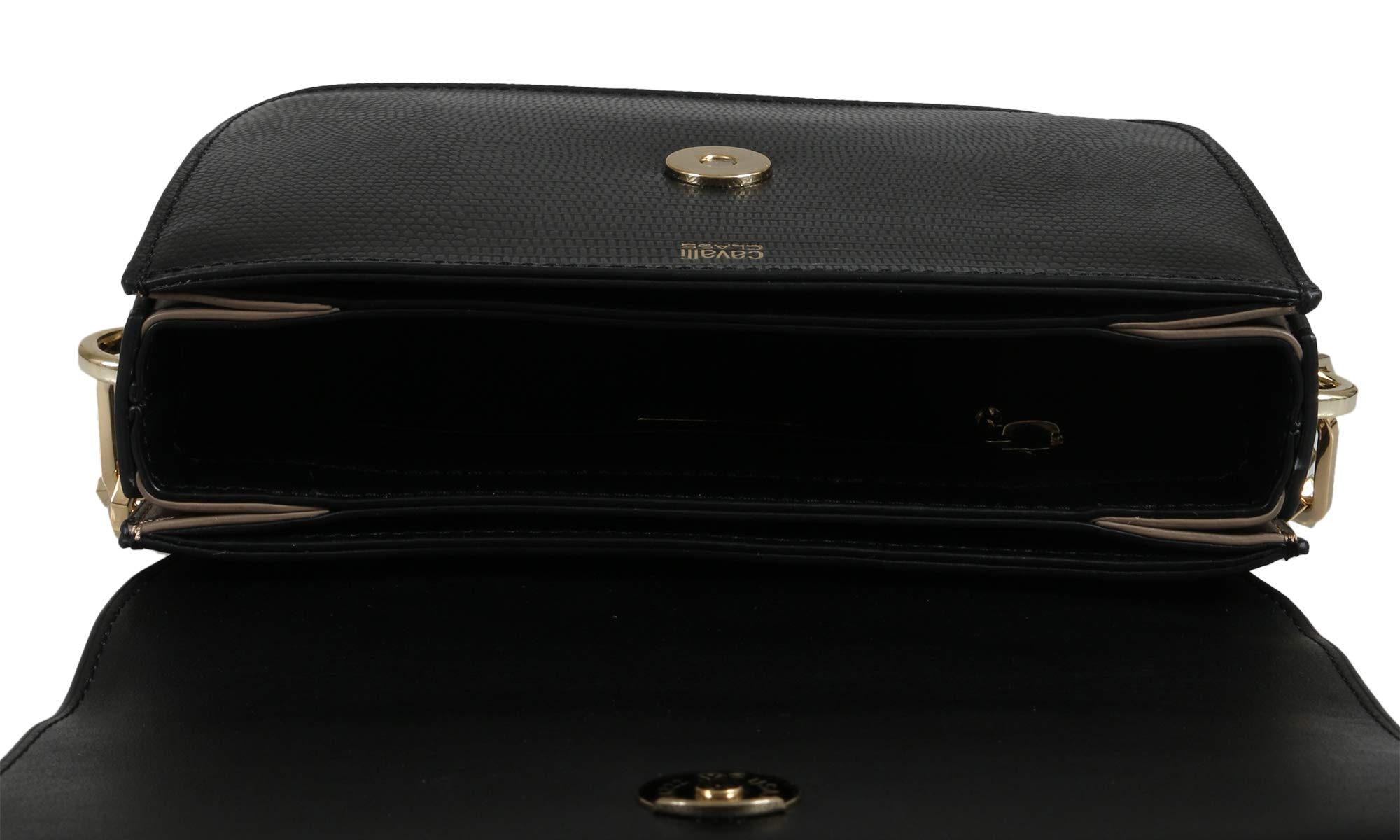 ROBERTO CAVALLI HXLPG6 999 Black/Olive Shoulder Bag for Womens