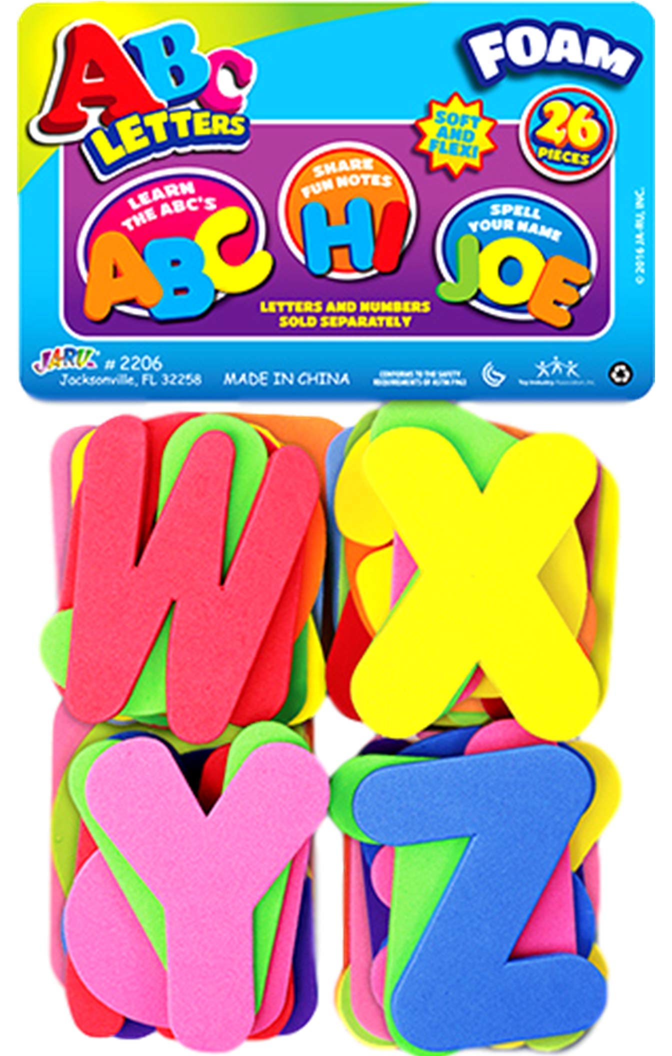Non-Toxic ABC Alphabet Foam Letters Tiles 26 Pieces Soft Foam Colorful Learning Tool for Girl Boy & Toddlers Educational Game & Baby Bath Toys. Party Favor Baby Toys Classroom Supplies Lette-2206-1