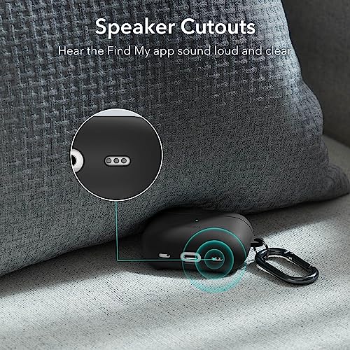 ESR for AirPods Pro Case (2023/2022/2019, 2nd/1st Gen), Compatible with Airpods Pro 2nd Generation Case (USB-C/Lightning Cable), Compatible with MagSafe, Full Drop Protection, Cloud Series, Black