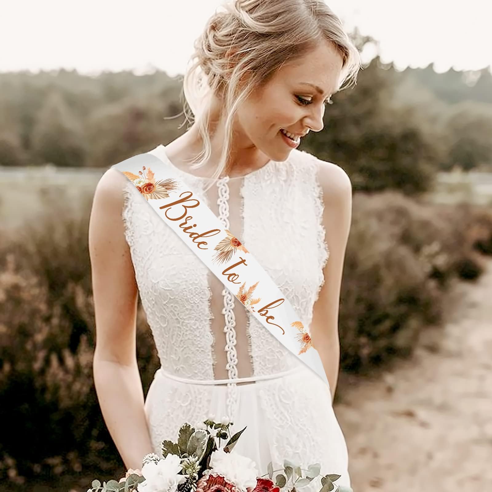 Levfla Boho Bridal Shower Games - Set of 6 (50 pcs Per Game), with Tropical Bohemian Bride to Be Sash + 4 PCS Marker Pens, Suitable for Pampas Bridal Shower, Terracotta Bachelorette Party