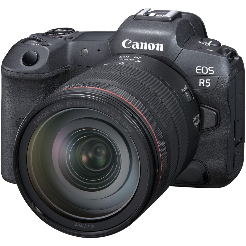 Canon EOS R5 Mirrorless Digital Camera with 24-105mm f/4L Lens Bundle with Advanced Accessories | 4147C013 |Canon eos r5