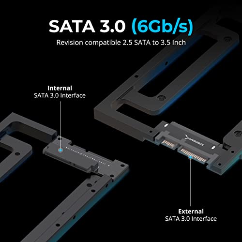 SABRENT 2.5โ SSD & SATA Hard Drive to Desktop 3.5โ SATA Bay Converter Mounting Kit (BK-PCBS)