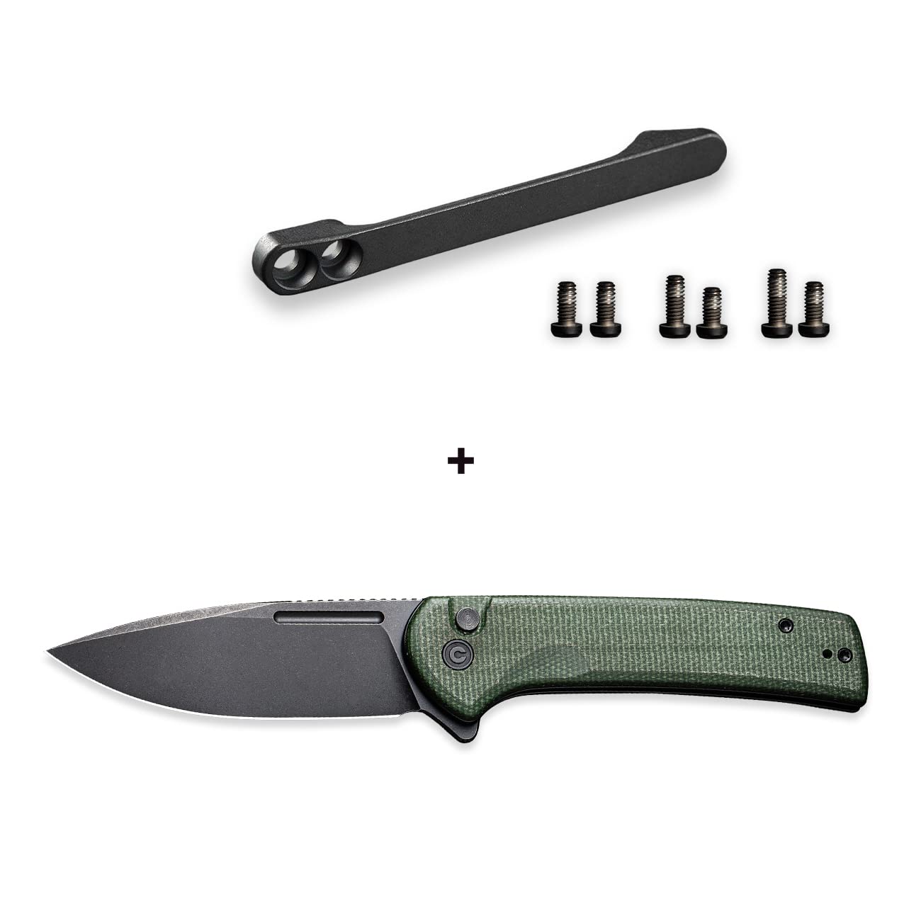 CIVIVI Conspirator Bundled Titanium Pocket Clip, Great EDC Knife Set