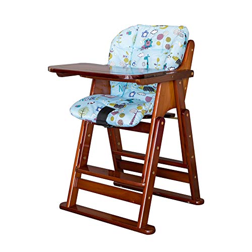 Kocpudu High Chair Cushion, Baby High Chair Cushion, Pad for High Chair, Soft and Comfortable, Lightweight and Breathable,Making The Baby More Comfortable (Jungle Animal Pattern on Blue Background)