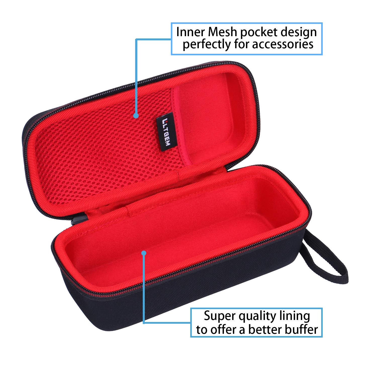 LTGEM EVA Hard Case Compatible with JBL FLIP 6 FLIP 5 Waterproof Portable Speaker - Travel Protective Carrying Storage Bag (Red )