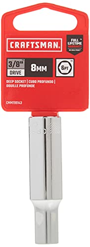 CRAFTSMAN Deep Socket, Metric, 3/8-Inch Drive, 8mm, 6-Point (CMMT99143)