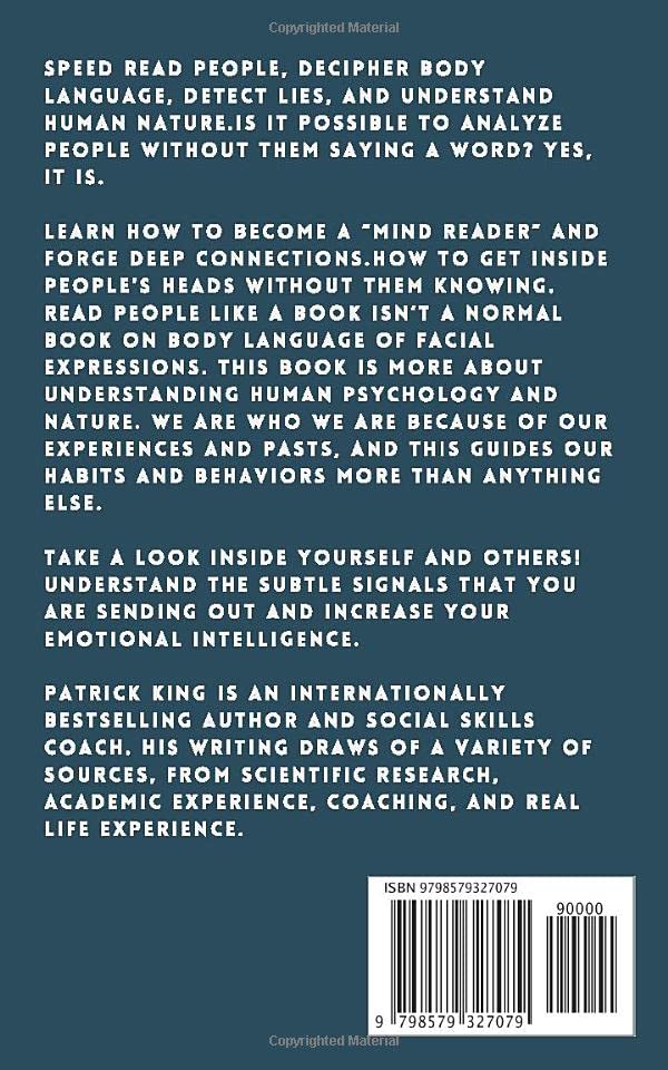 Read People Like a Book: How to Analyze, Understand, and Predict People’s Emotions, Thoughts, Intentions, and Behaviors (How to be More Likable and Charismatic)