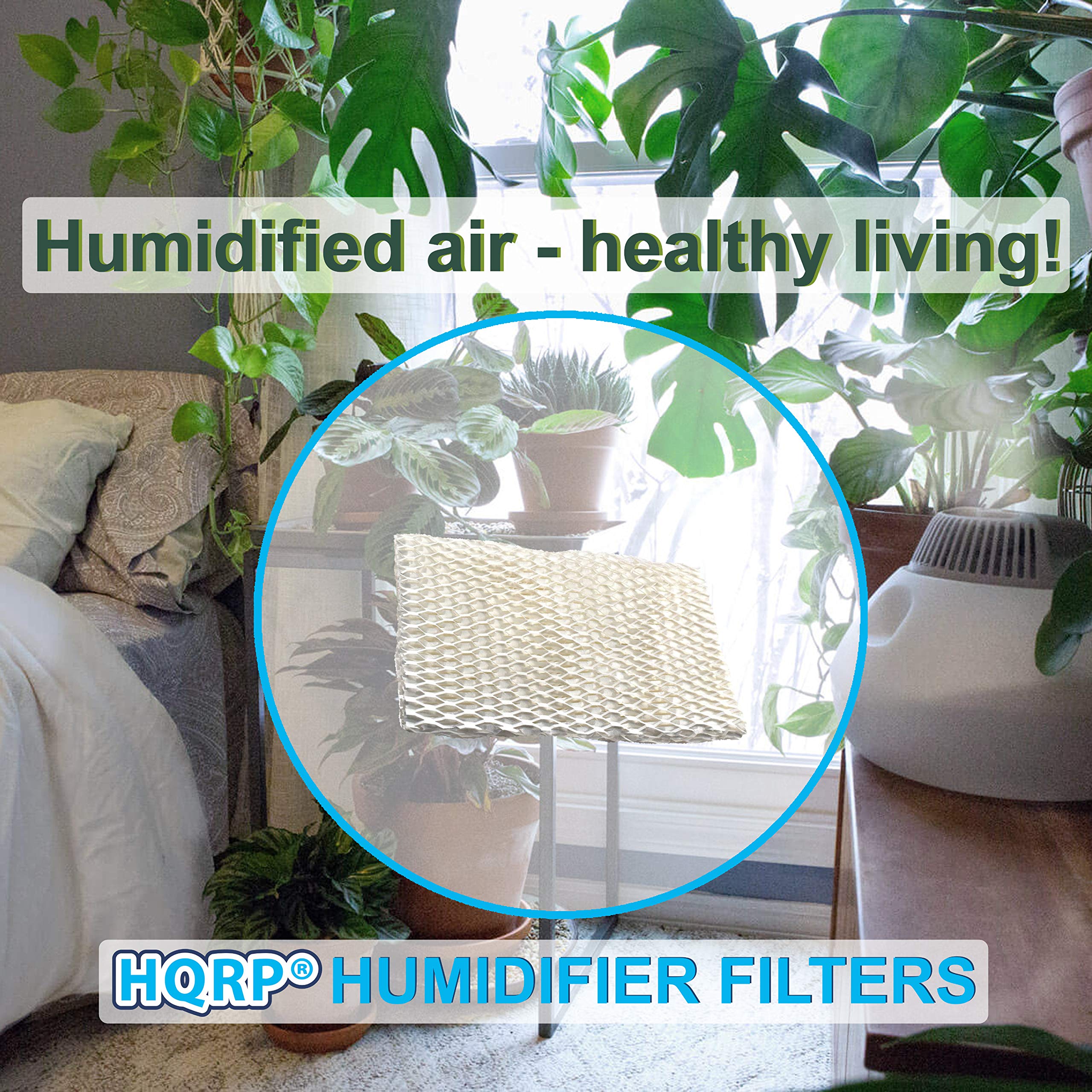 HQRP 4-Pack Wick Filter Compatible with Honeywell HCM750, HCM-750B, HCM750B, HCM-750-TGT, HCM750TGT Humidifiers, Replacement for HAC-700, HAC-700PDQ, HAC700PDQV1 Filter B