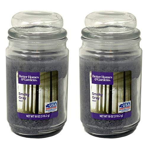 Better Homes Gardens 18oz Scented Candle, Smoky Gray Mist 2-Pack