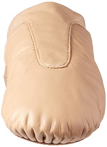 Bloch Women's Pulse Leather and Neoprene Split Sole Jazz Shoe, Tan, 8