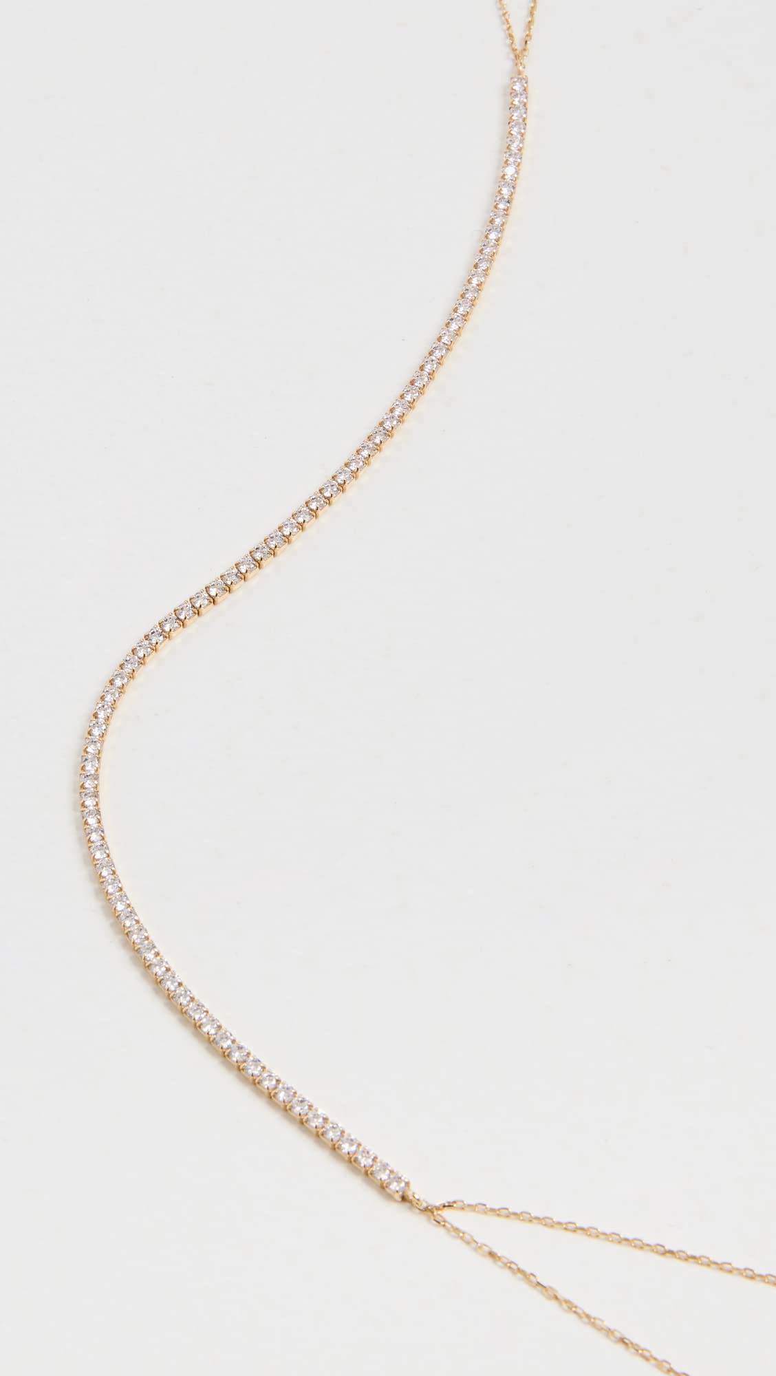 By Adina Eden Women's Tennis Body Chain, Gold, One Size