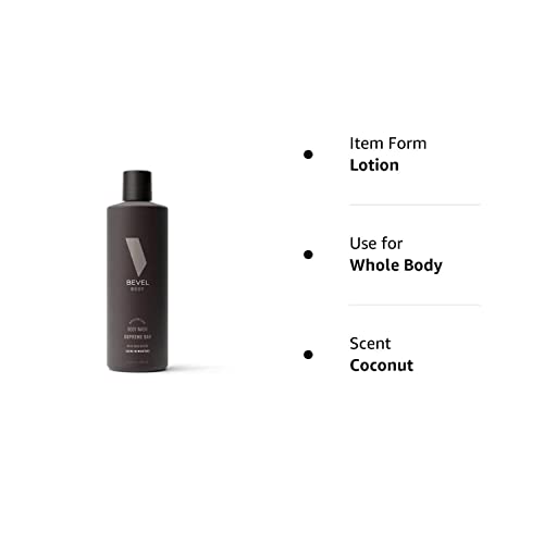 Bevel Moisturizing Body Wash for Men - Supreme Oak Scent with Shea Butter, Vitamin B, and Coconut Oil, 16 Oz (Packaging May Vary)