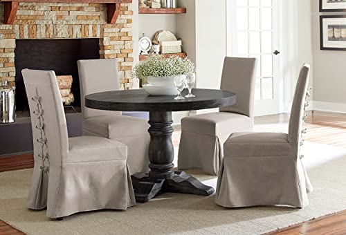 Progressive Furniture Muse Round Dining Table, 48" W x 48" D x 30" H, Weathered Pepper