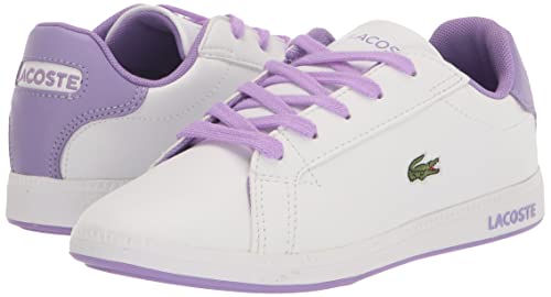 Lacoste Infant's Graduate Sneaker, White/Purple, 44SUI0005-Z54, 5.5
