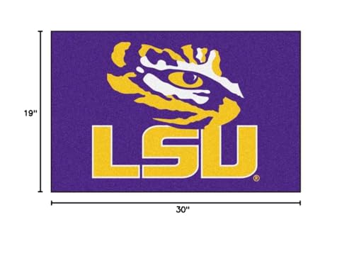 FANMATS 3944 LSU Tigers Starter Mat Accent Rug - 19in. x 30in. | Sports Fan Home Decor Rug and Tailgating Mat - LSU Primary Logo