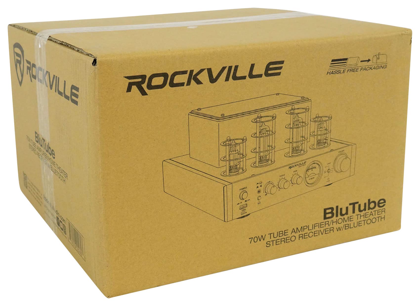 Rockville BluTube Tube Amplifier/Home Theater Bluetooth Receiver+(2) 8" Speakers