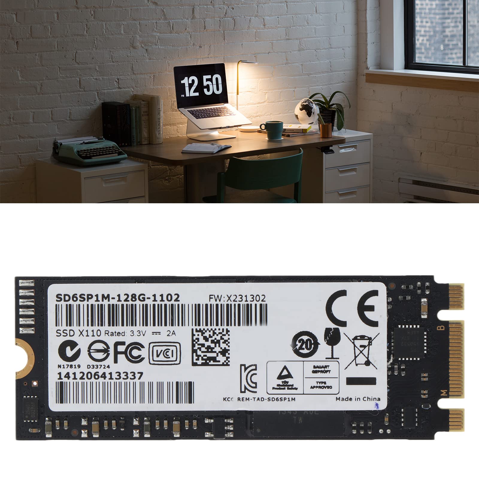 BYNNIX Original 128GB SD6SP1M 128G M.2 NGFF 2260 SSD X110 Series Formated Work Used Hard Drive Disk sd6sp1m-128g SSD