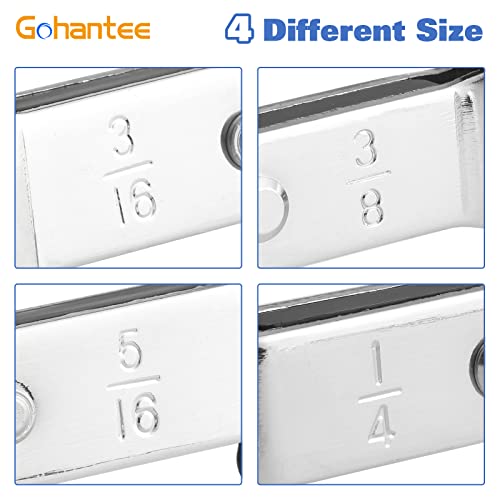 gohantee Hvac Service Wrench Tools Air Conditioner Valve Ratchet Wrench 3/16” to 3/8” 5/16'' x 1/4'' with 2 Hexagon Bit Adapter Kit for Air Refrigeration Tools and Equipment Repair Tools Clearance