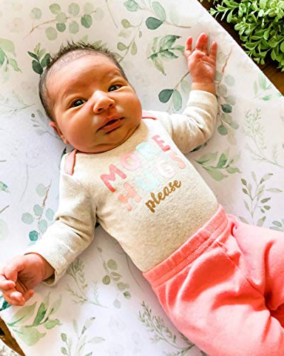 Stretchy Changing Pad Cover β Ultra Soft Diaper Changing Pad Table Sheets for Girls Boys Pure Cotton Safe and Snug Cradle Sheets Machine Washable Fit 32"/34'' x 16"Pad (Green Leaf)
