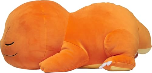 Pokemon Charmander Plush, 18-Inch Plush Toy - Adorable Sleeping Charmander - Ultra-Soft Plush Material, Perfect for Playing, Cuddling & Sleeping - Gotta Catch ‘Em All