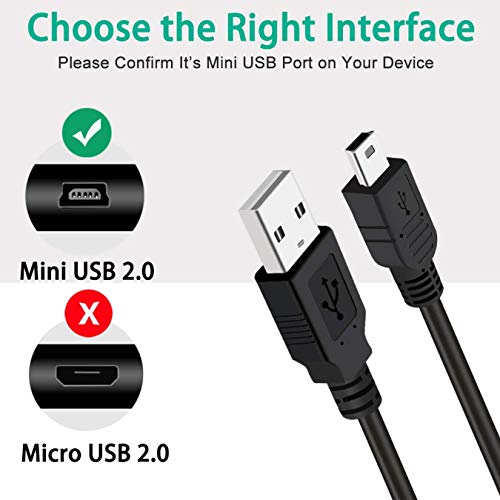 SAITECH IT 2 Pack USB 2.0 A to Mini 5 pin B Cable for External HDDS/Camera/Card Readers/MP3 Player-Black -35cm(1 feet)