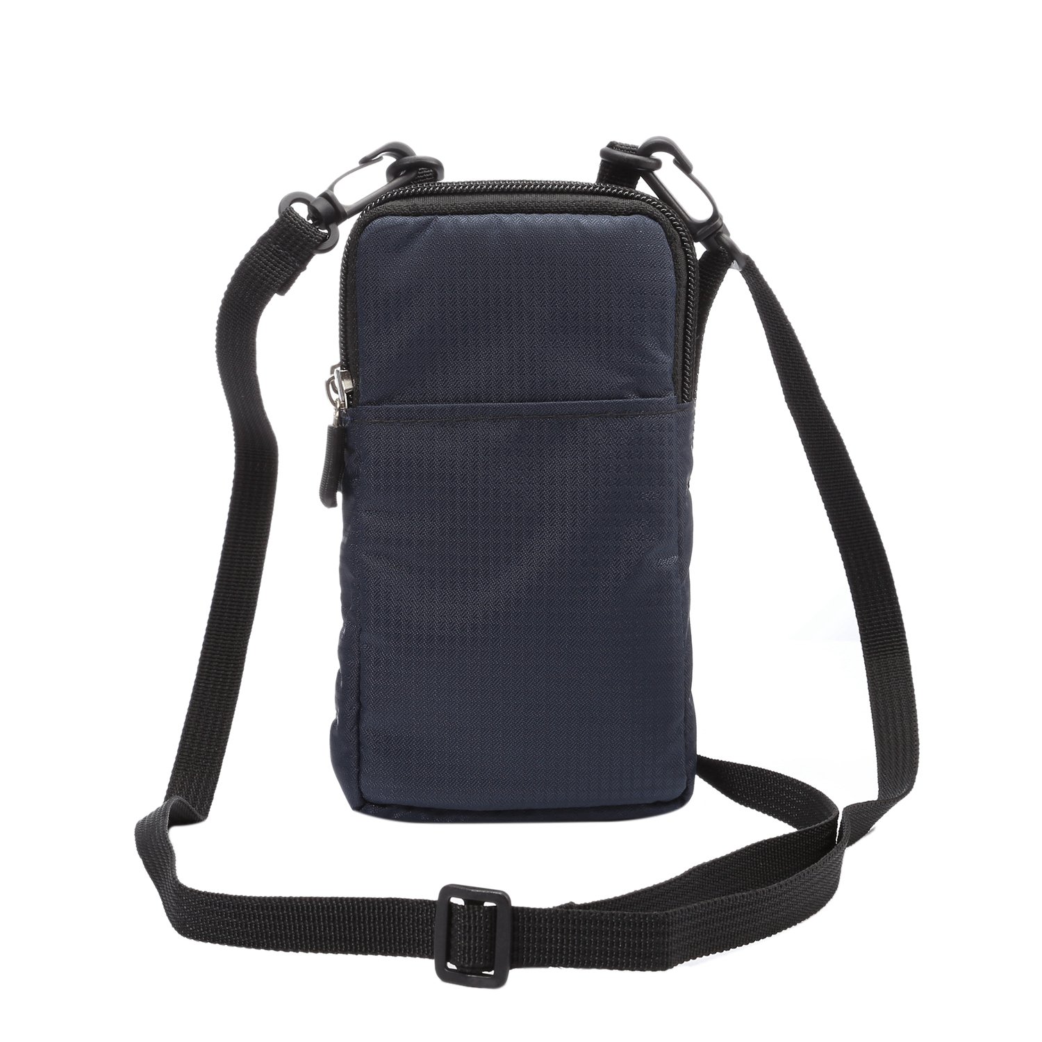 Note 20 Ultra Shoulder and Crossbody Leisure Sports Phone Bag Purse Wallet Durable Nylon Lightweight Roomy Pockets Bag for Men and Women (for All Below 6.9 inch) (Black)