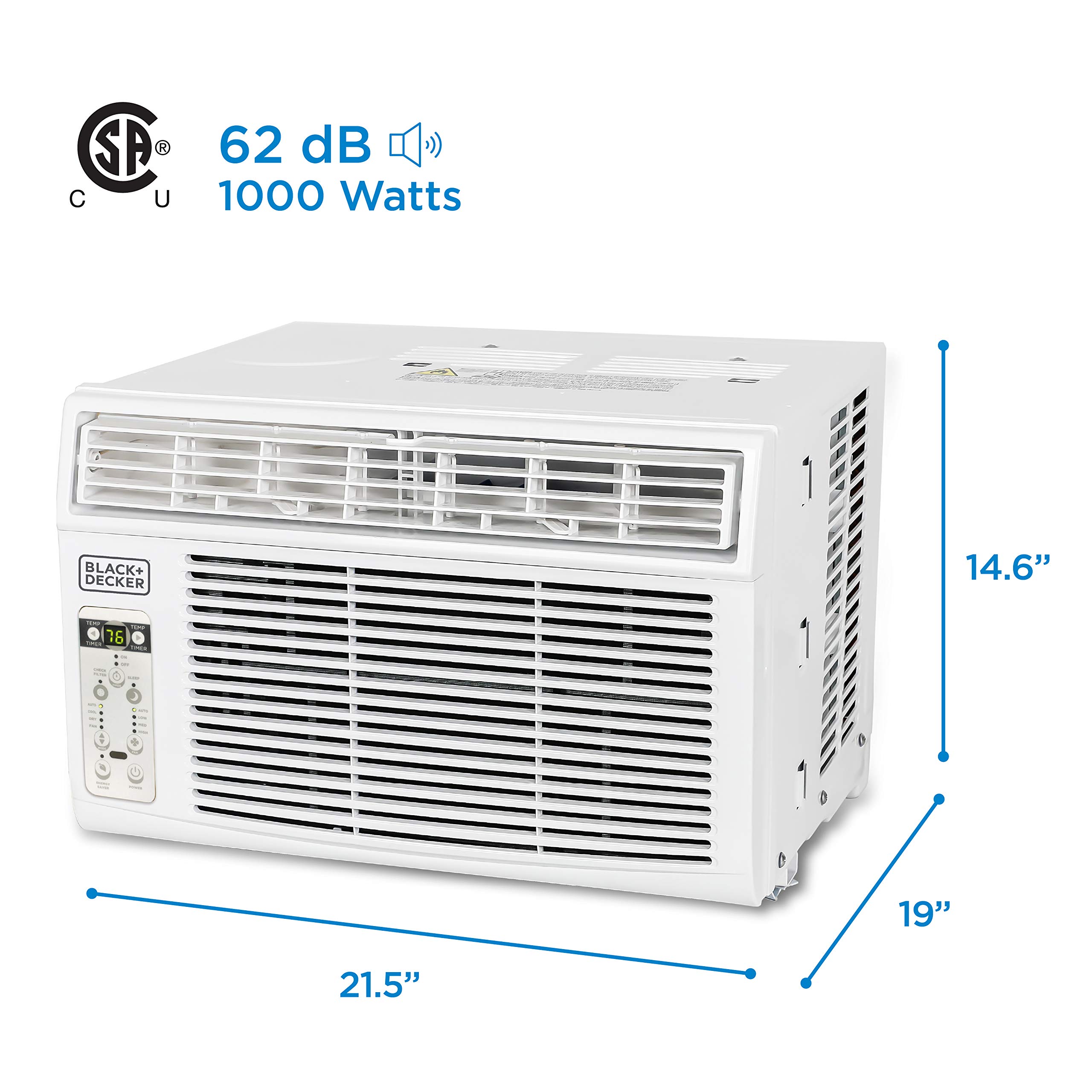 BLACK+DECKER BD12WT6 Window Air Conditioner with Remote Control,12000 BTU, Cools Up to 550 Square Feet, Energy Efficient, White