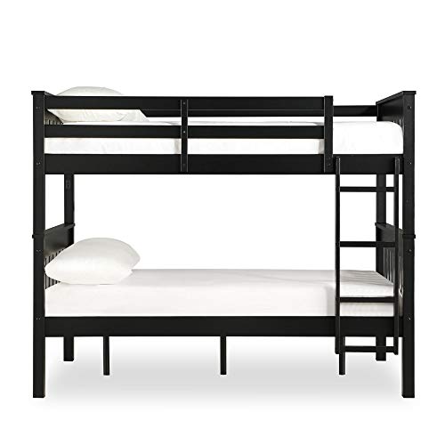 Dorel Living Moon Full over Full Bunk Bed with USB Port, Black