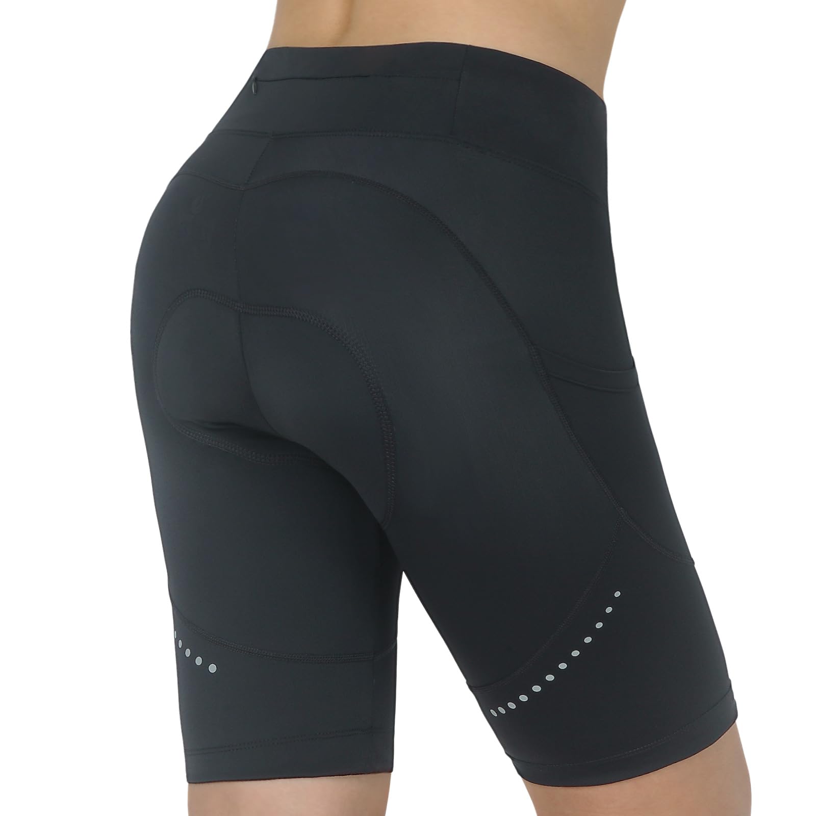 beroy padded bike shorts women,Cycling Shorts Women Padded(4XL Black)