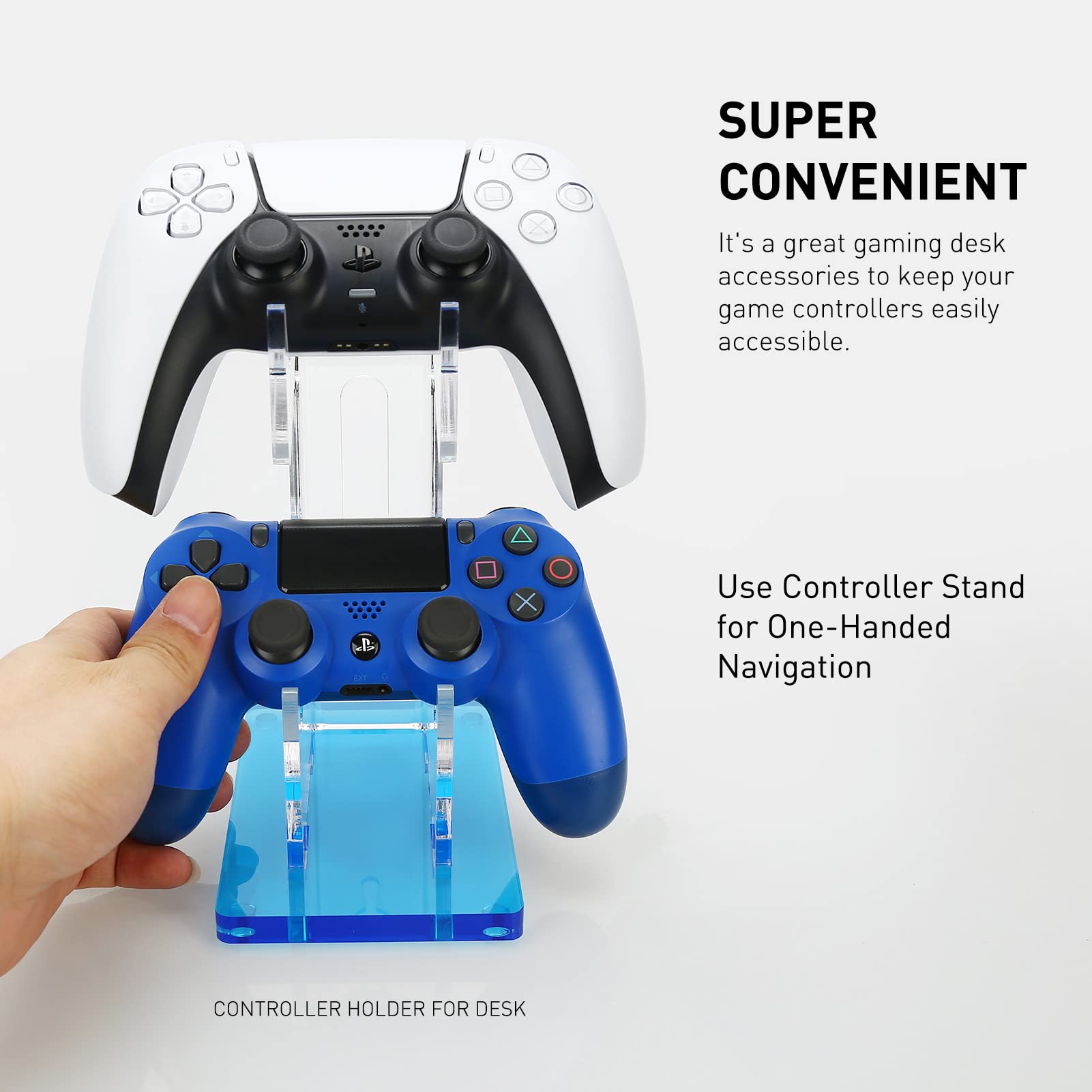 OAPRIRE Universal Dual Controller Holder for PS4 PS5 Xbox One Switch PC, Controller Stand Gaming Accessories