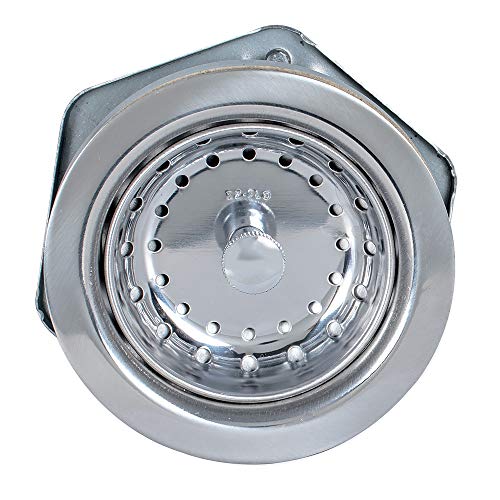 EZ-FLO Kitchen Sink Strainer with Flange and Die-Cast Slip-Joint Nut, Stainless Steel Fixed-Post Basket with 3-1/2 Inch to 4 Inch Opening, 30013