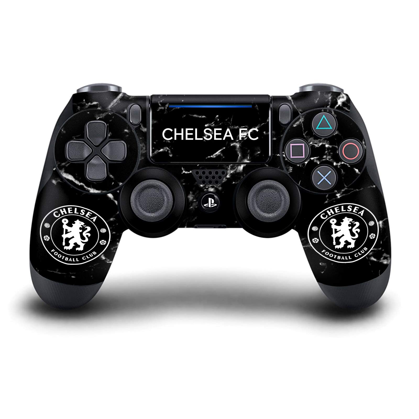 Head Case Designs Officially Licensed Chelsea Football Club Black Marble Mixed Logo Matte Vinyl Sticker Gaming Skin Case Cover Compatible With Sony PlayStation 4 PS4 DualShock 4 Controller