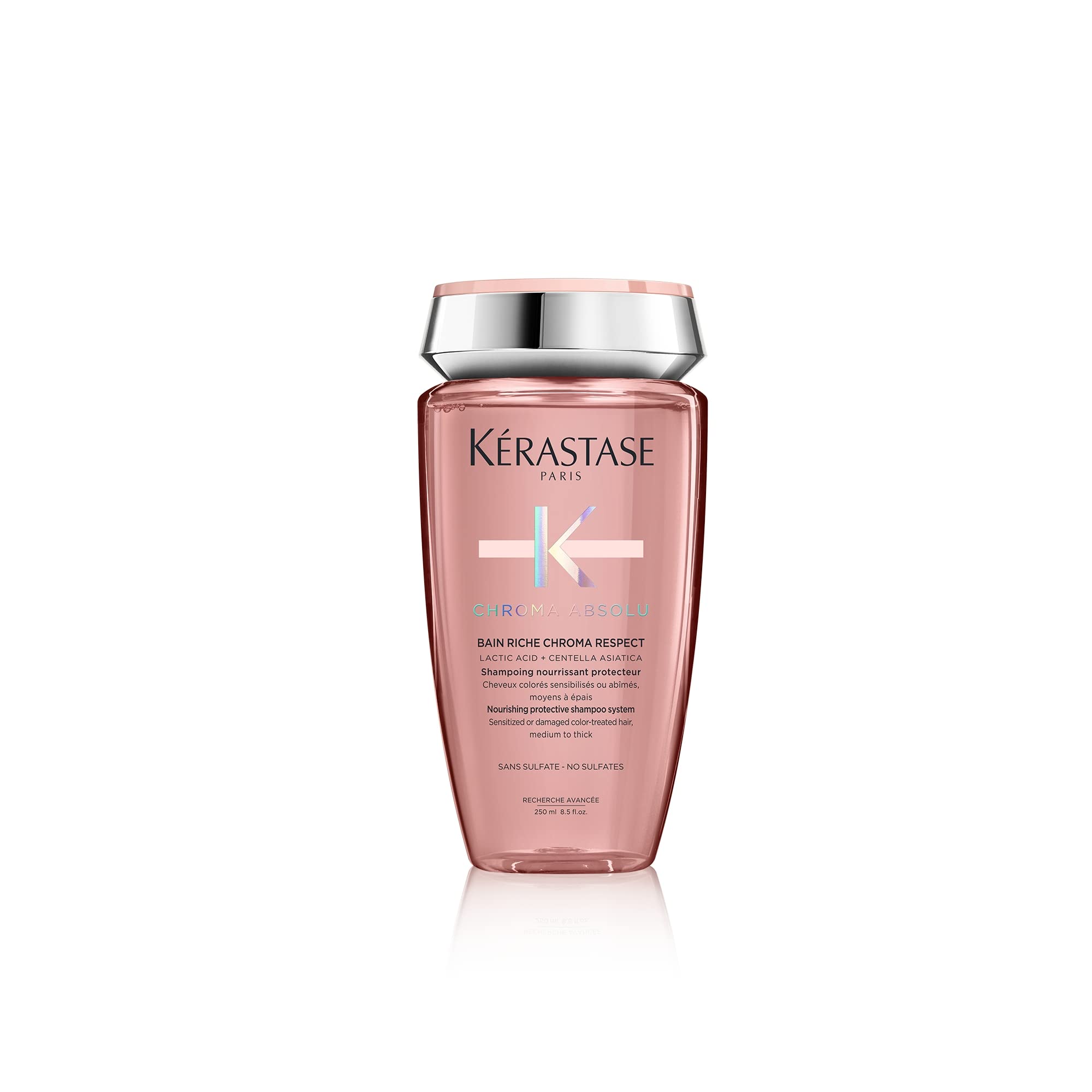 Kerastase Chroma Absolu Chroma Respect Shampoo Riche | For Sensitized or Damaged Color-Treated Hair | Protects and Nourishes | Medium To Thick Hair | With Lactic Acid | 2.7 Fl Oz