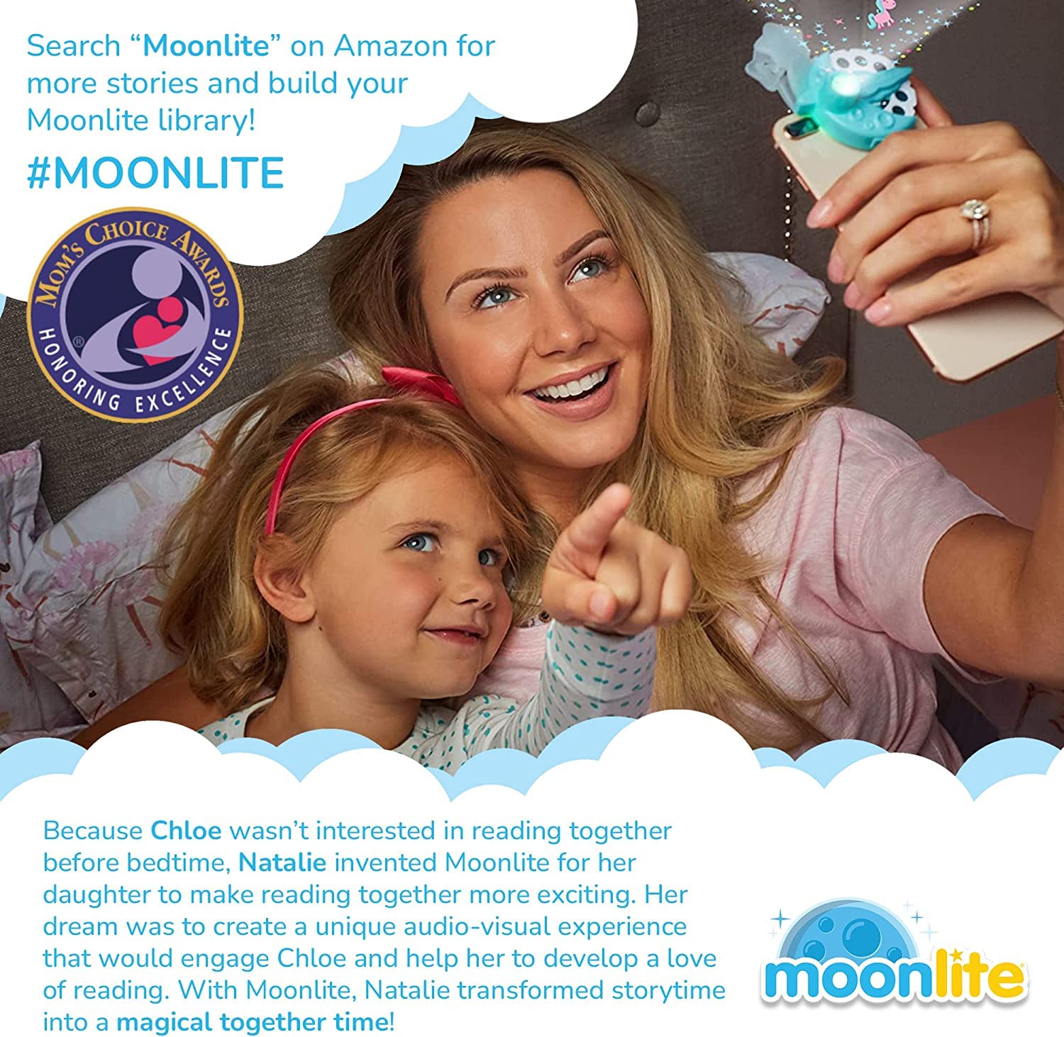 Moonlite Storybook Reels for Flashlight Projector, Kids Toddler | Curious George | Story Reel Pack for 12 Months and Up