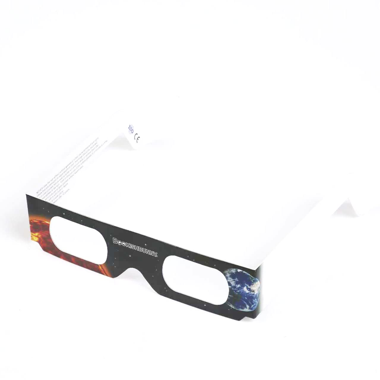 Bookishbunny 5 Pairs Solar Eclipse Viewers Paper Glasses Sun Viewing ISO Certified 5pk