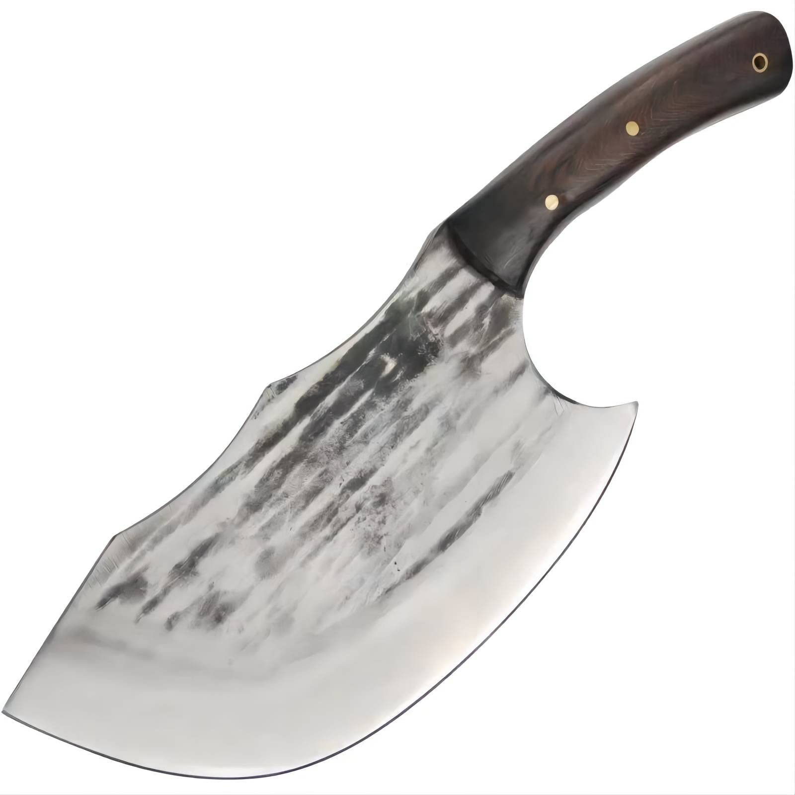 Chinese-Husa Hand-Forged Cleaver Butcher Chef-Knife - High Carbon Stainless Steel HRC62 - Knife for Pro Chef, Home, Restaurant, Outdoors