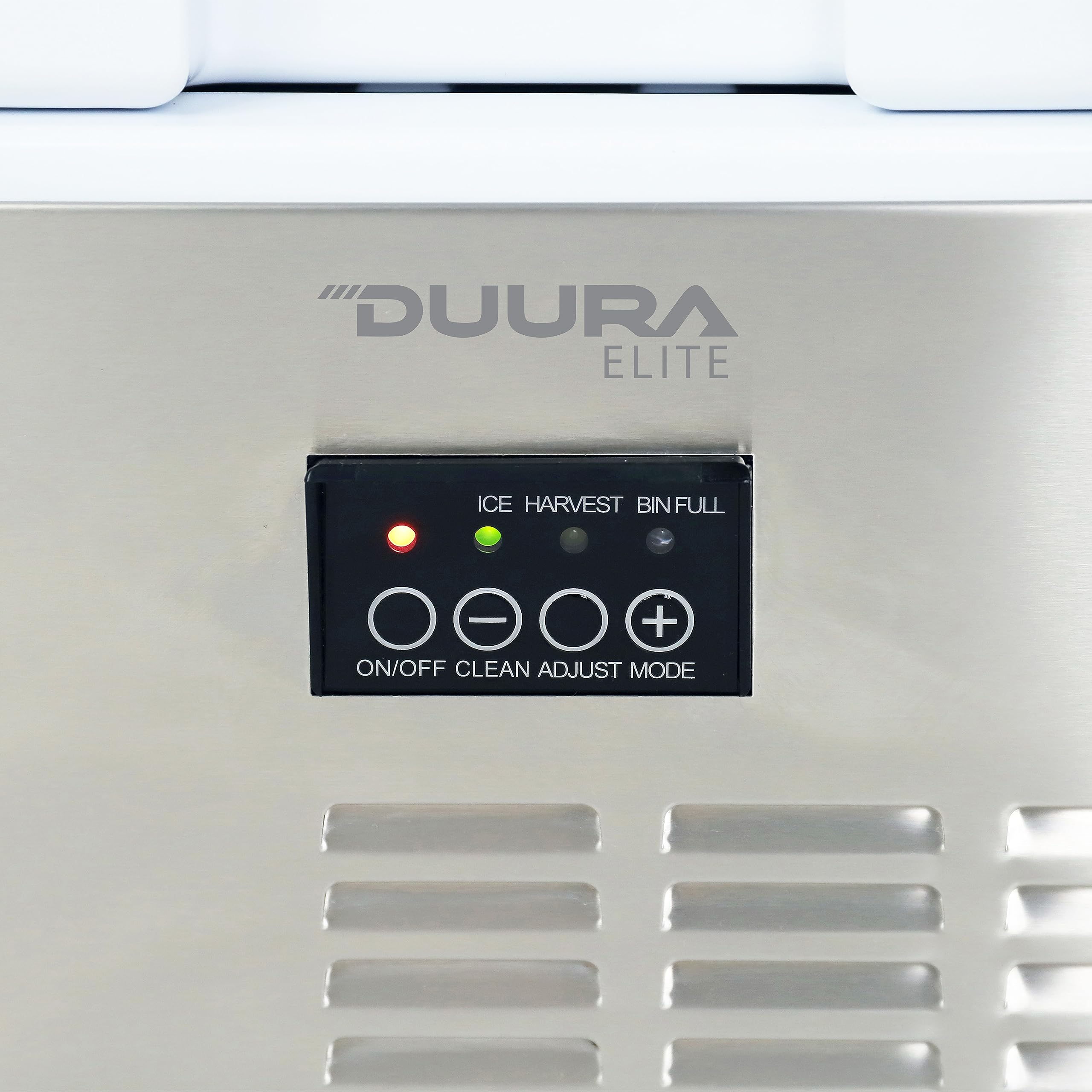 DUURA Elite Outdoor Built-in Ice Maker in Stainless Steel | Large Clear Ice Cubes, 25 lbs. Freezer Storage, Under Counter or Cabinet | Ice Machines, Commercial, for Home Kitchen