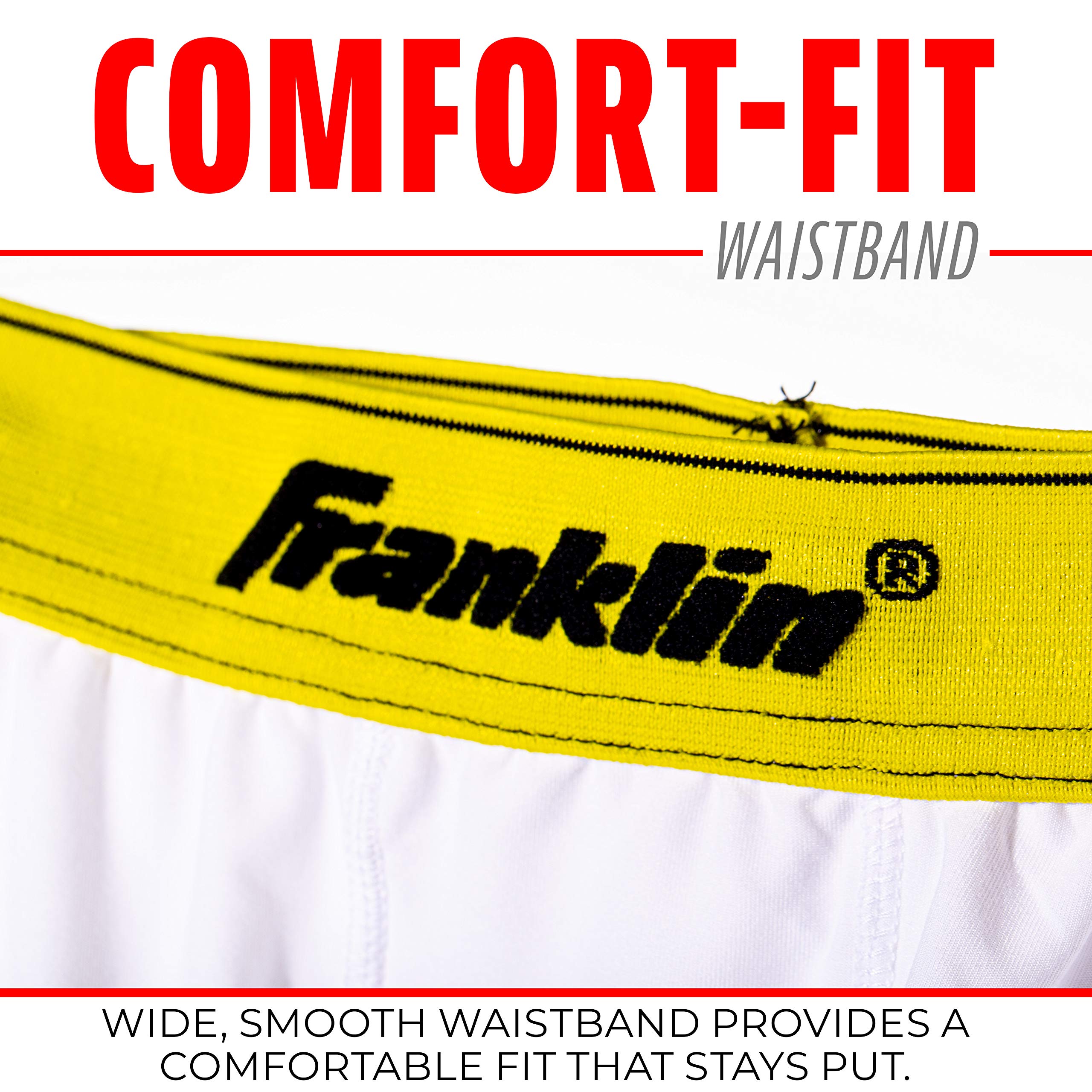 Franklin Sports-Youth Compression Short With Cup- Large/X-Large , White