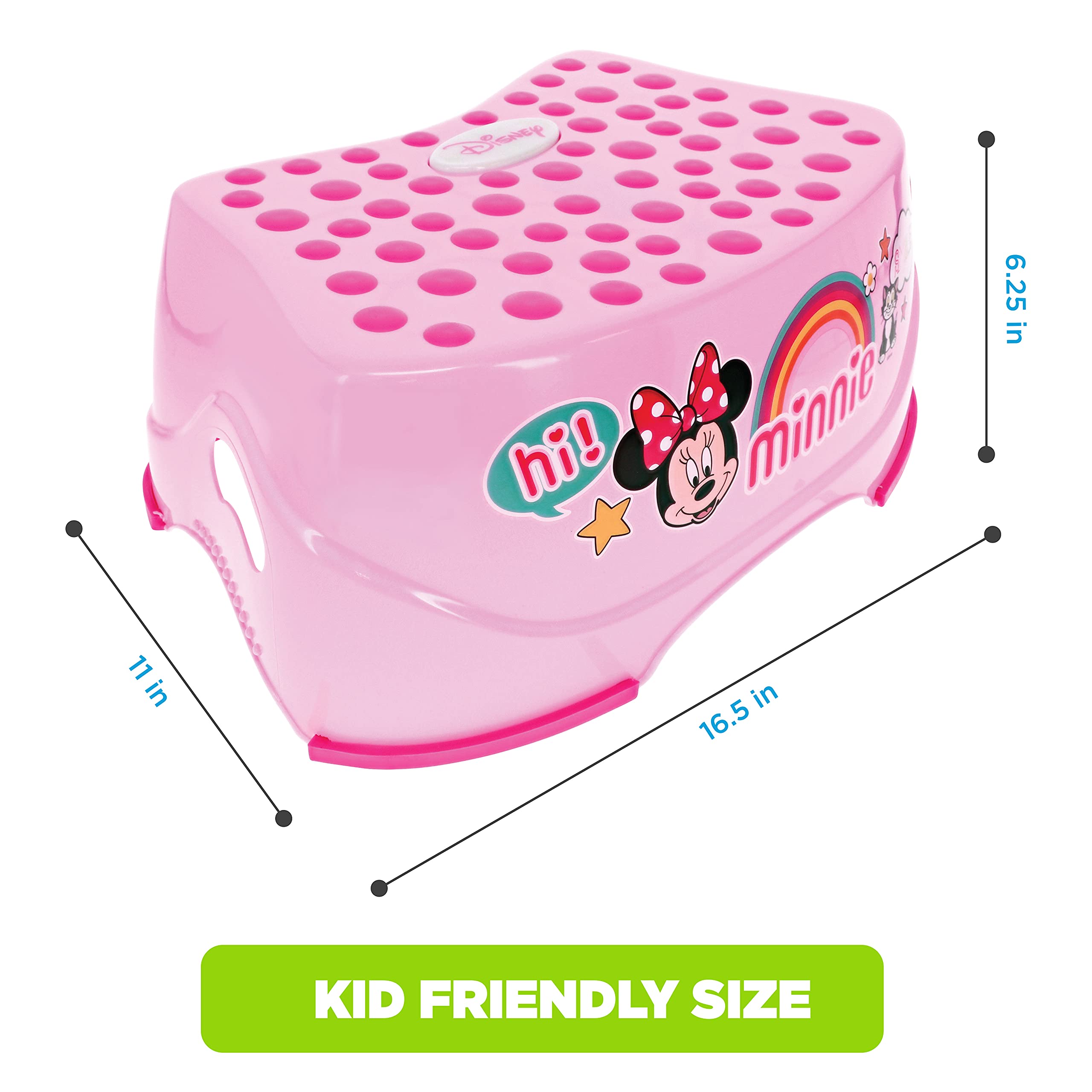 Ginsey Minnie Mouse Smile Step N Glow Step Stool - Light Up Step Stool