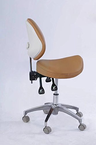 Deluex Dental Mobile Chair Saddle Doctor's Stool Micro Fiber Leather Dentist Chair New
