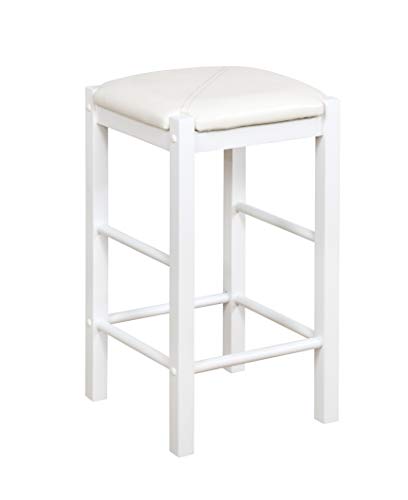 Linon White 3 Piece Faux Marble Tavern Set
