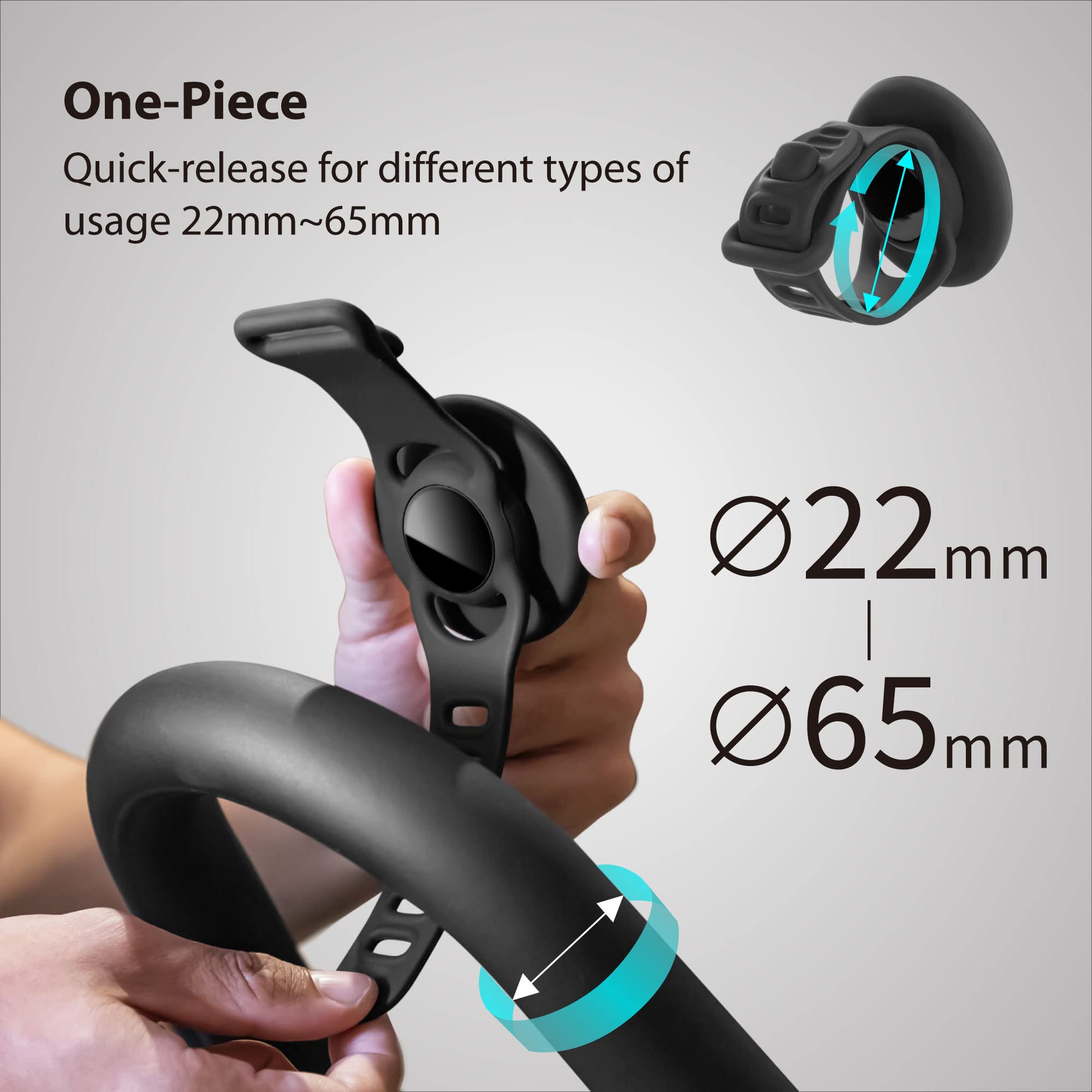 BONE Magnetic Fitness Phone Mount - MagSafe Compatible Magnetic Phone Holder for Gym Workout, Spin Bike, Cycle Trainers, Universal Design Strap for Handlebar Fits in iPhone Samsung and More