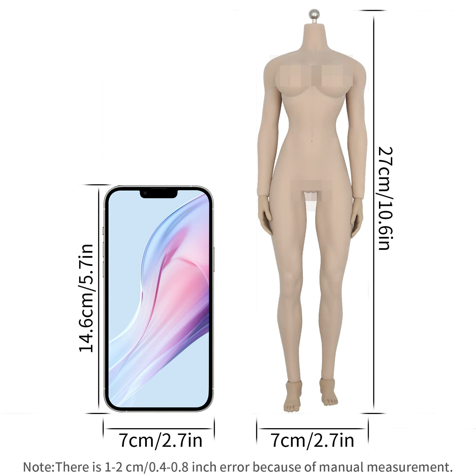 OBEST TBLeague 1/6th Scale Female Super Flexible Seamless Body Pale Action Figure (2017-S22A)