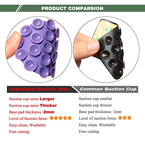 DGBGoo 5 PCS Suction Phone Case Adhesive Silicone Suction Cup Phone Holder Case for Hand Mobile Devices Mount (5 Colors)