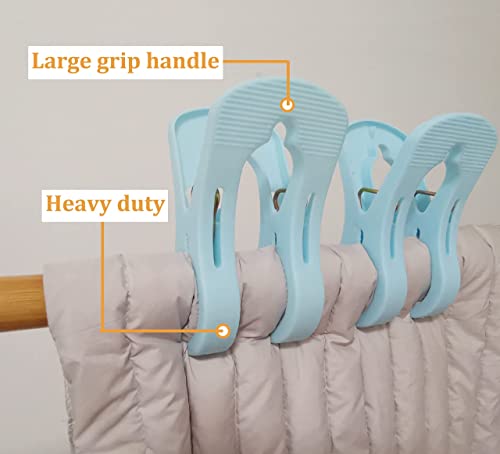 Clothes Clip Towel Clip Large Size Heavy Duty (Blue Combo)
