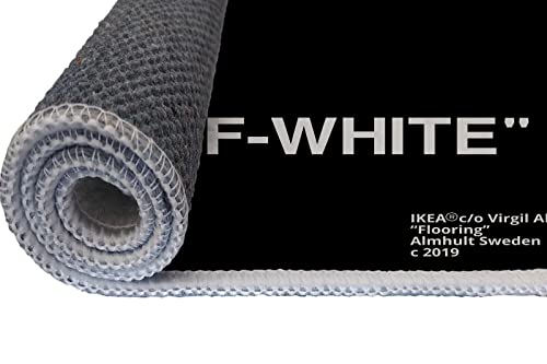 Keep Off, Popular Rug, Home Decor Rug, Themed Rug, Office Carpeting, Black and White Rug e721 (3.2x4.6 feet - 100x140 cm)