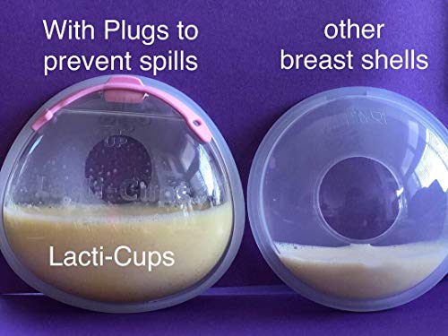 Lacti-Cups Breast Shells Breastmilk Collector for Breastfeeding Lacticups Silicone Milk Catcher Nursing Cup Milk Saver Soft and Reusable, 2pcs