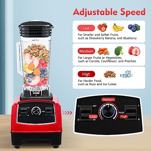 Qiucenmium Countertop Blender,Smoothie Maker Blender 2200W, Blender with 6 Blades and 2L Container, Professional Blender for Shakes and Smoothies, Crushing Ice, Frozen Fruit